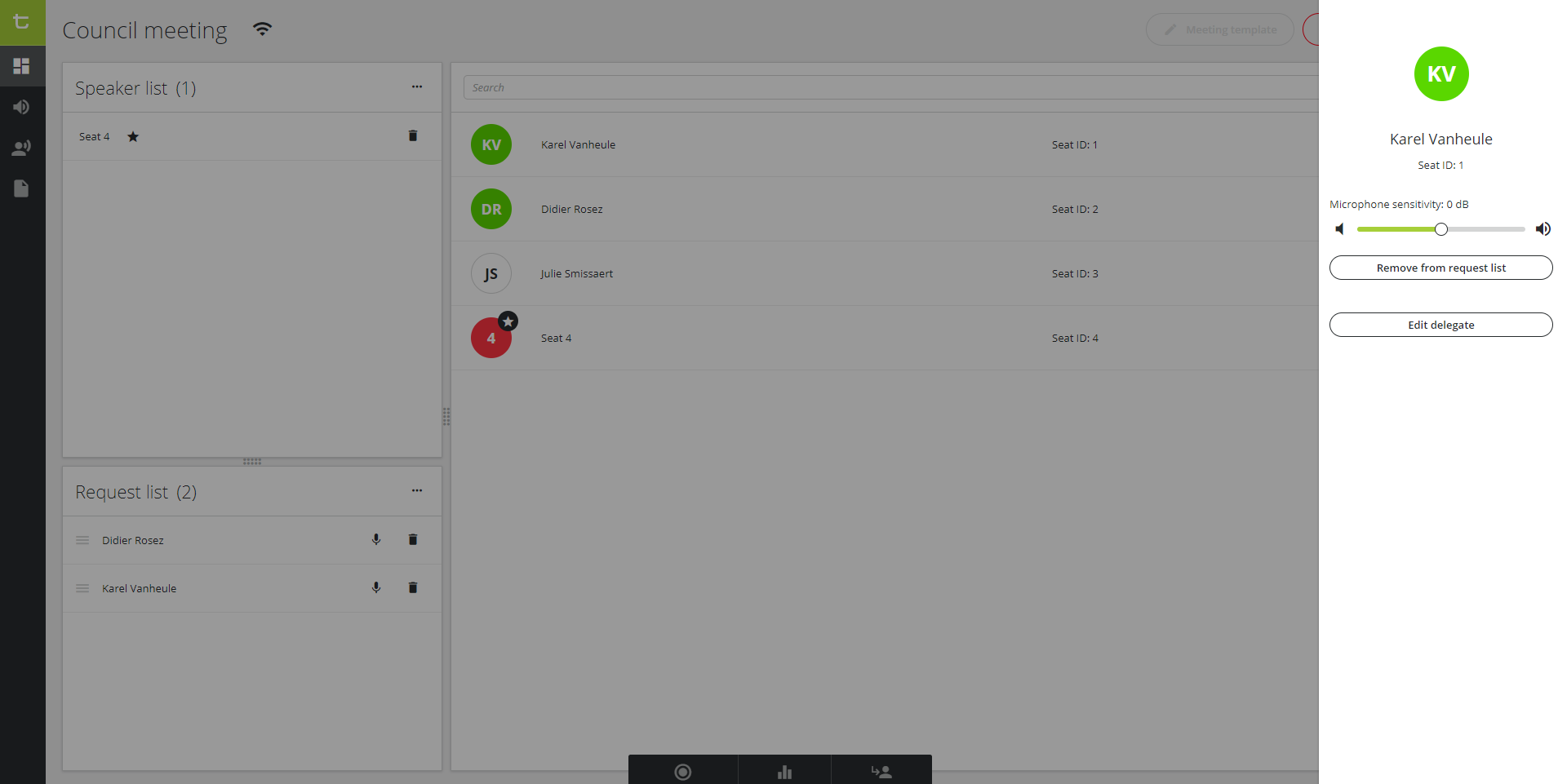 Operator/Chairperson Dashboard